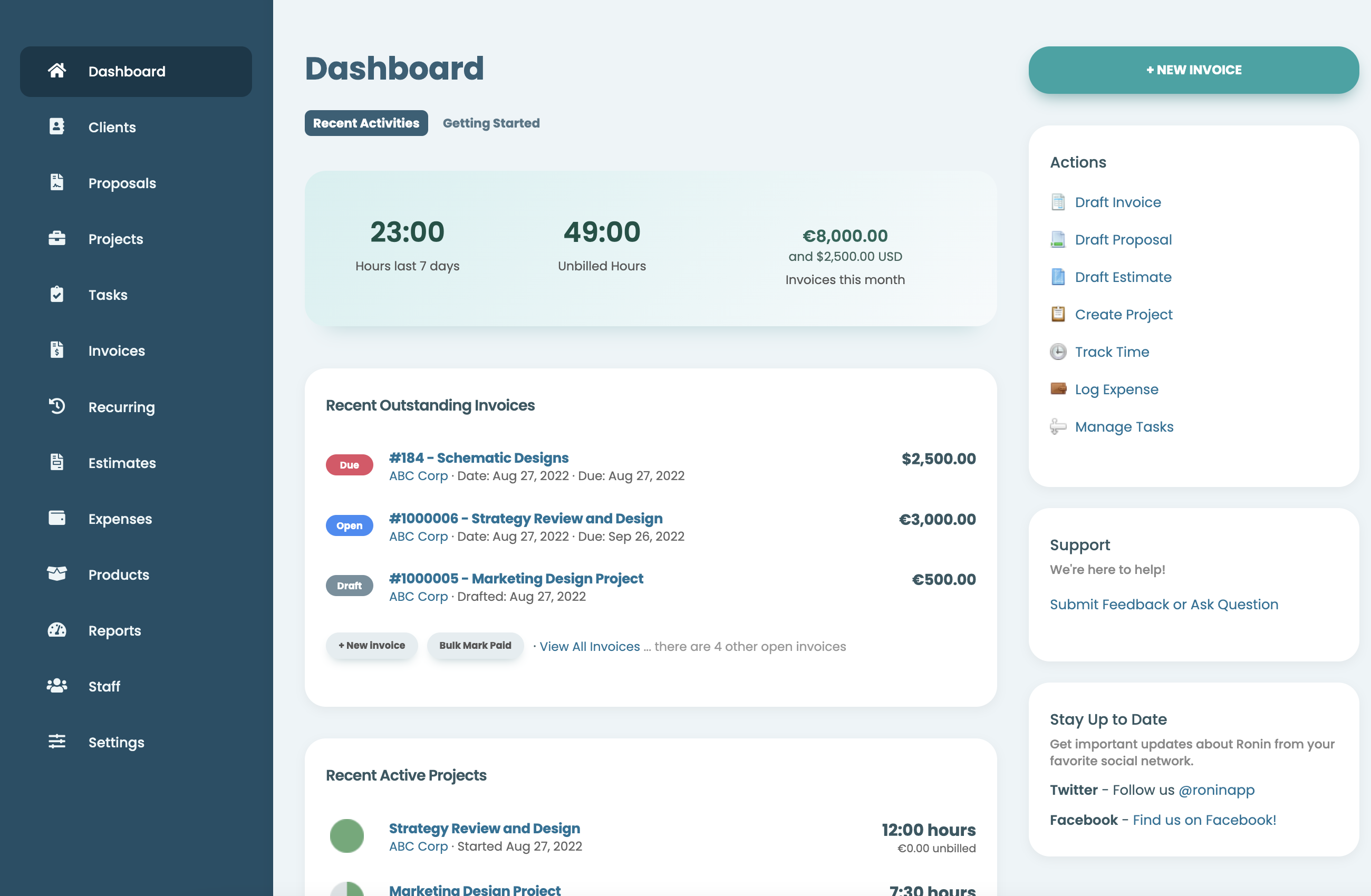 Clientary Features Tour